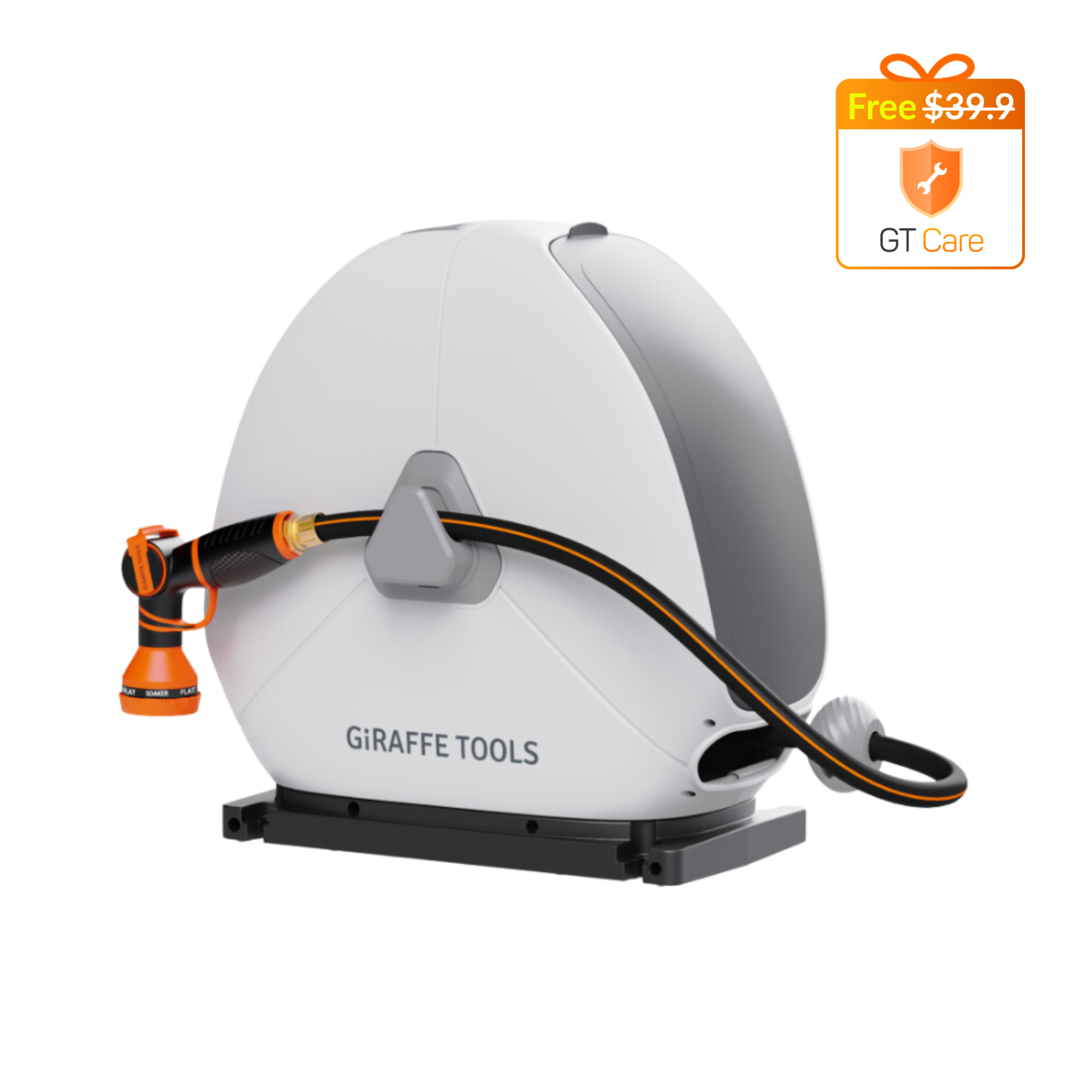 Ground-Mounted Retractable Garden Hose Reel | Giraffe Tools